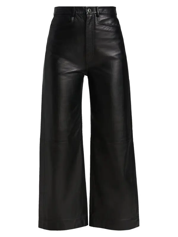 Proenza Schouler White Label Lightweight Leather Culottes - Black