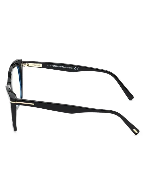 TOM FORD 54mm Cat-eye Blue Block Optical Glasses - Black
