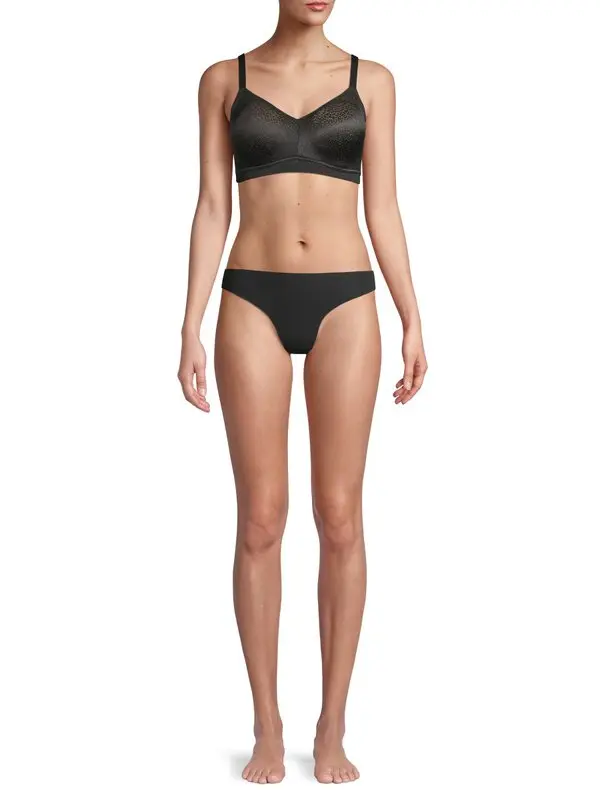 Wacoal Back Appeal Wirefree Jacquard Lace Bra - Black