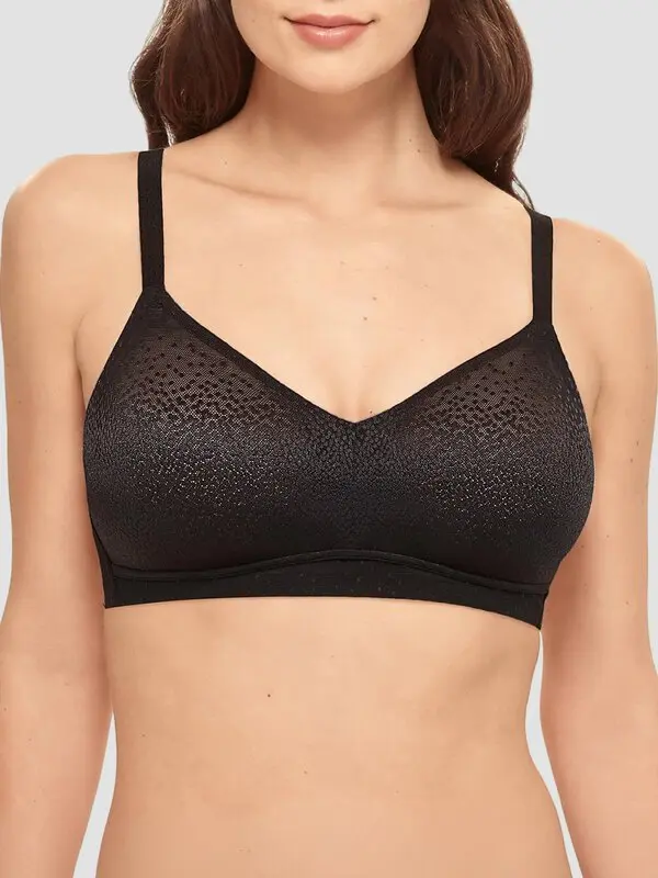 Wacoal Back Appeal Wirefree Jacquard Lace Bra - Black