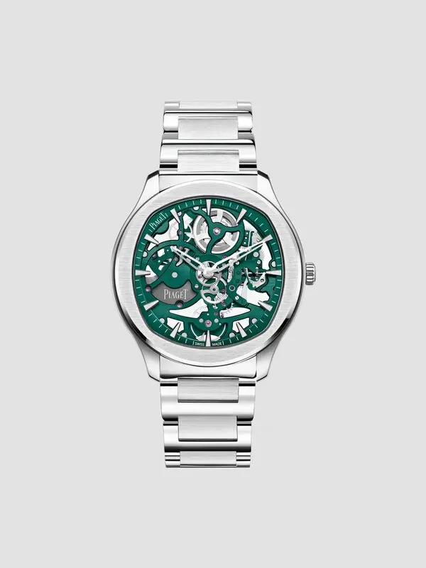 PIAGET Polo Stainless Steel Skeleton Watch - Green