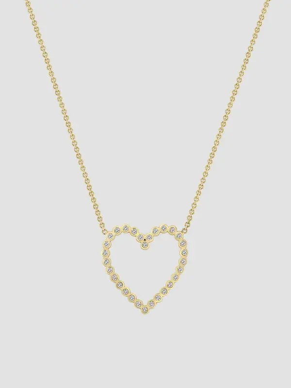 Zoe Chicco 14k & Diamond Heart Pendant Necklace - Yellow