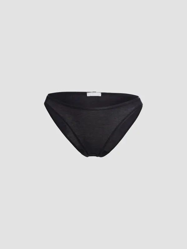 Hanro Cotton Seamless High-cut Brief - Black