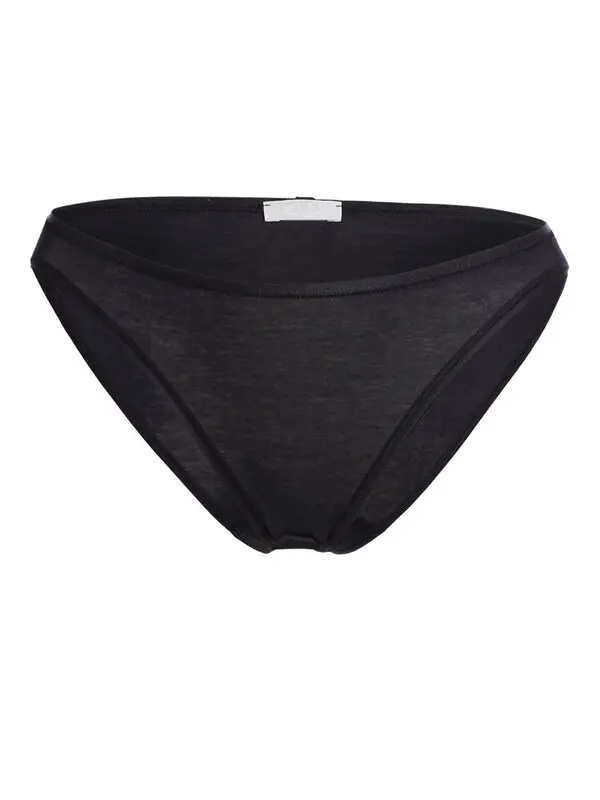 Hanro Cotton Seamless High-cut Brief - Black