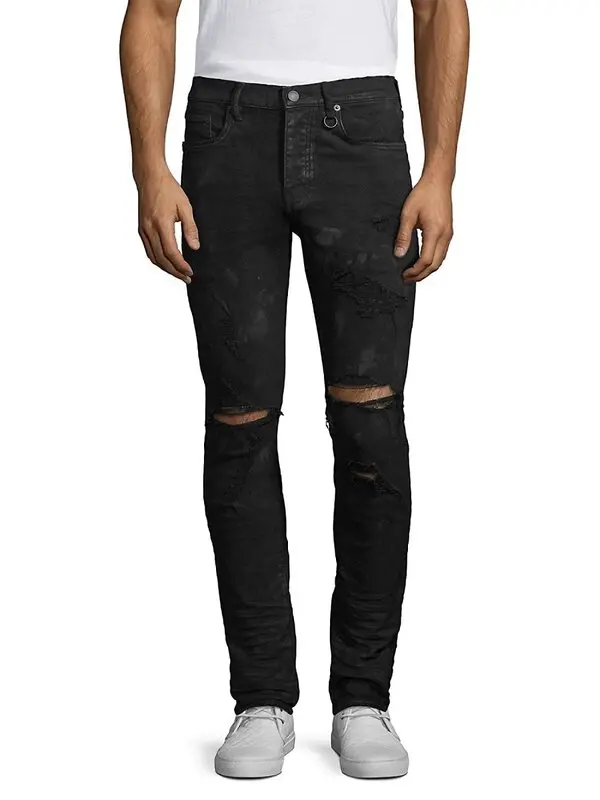 PURPLE BRAND Stretch Destroyed Slim-fit Jeans