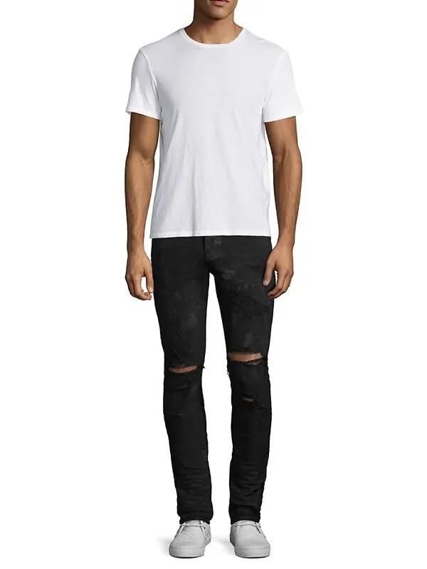 PURPLE BRAND Stretch Destroyed Slim-fit Jeans