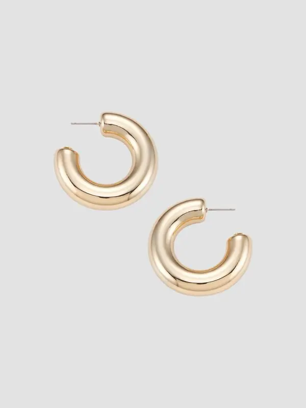 KENNETH JAY LANE 14k--plated Tube Hoop Earrings - Gold