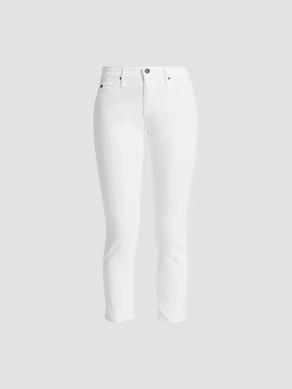 Ag Prima Sateen Mid-rise Crop Cigarette Pants