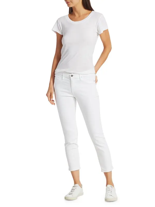 Ag Prima Sateen Mid-rise Crop Cigarette Pants