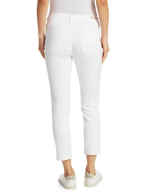 Ag Prima Sateen Mid-rise Crop Cigarette Pants