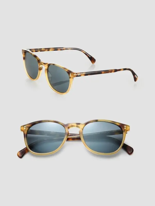 Oliver Spencer Finley 51mm Round Sunglasses - Light Brown