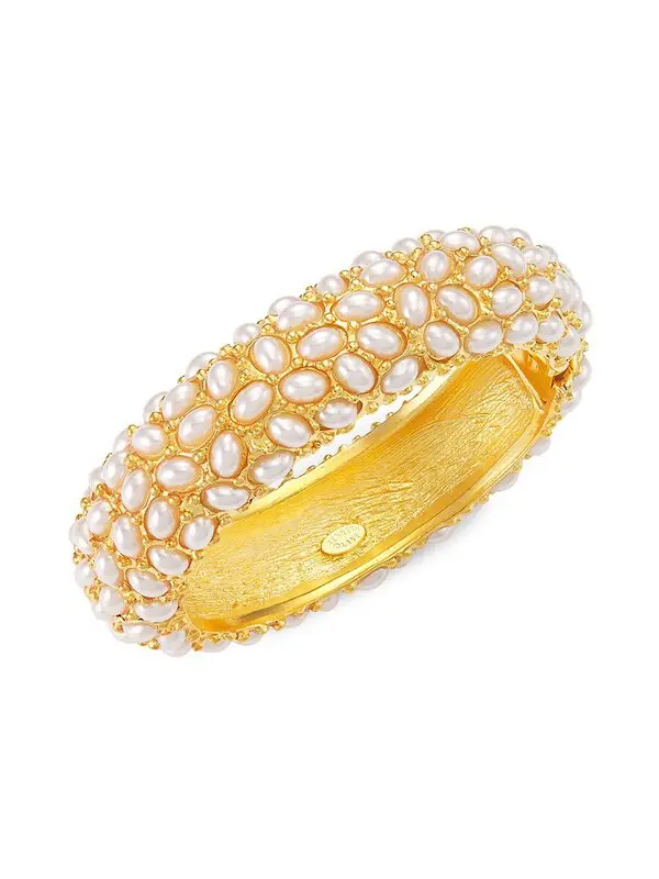 KENNETH JAY LANE Goldtone Faux Bangle Bracelet