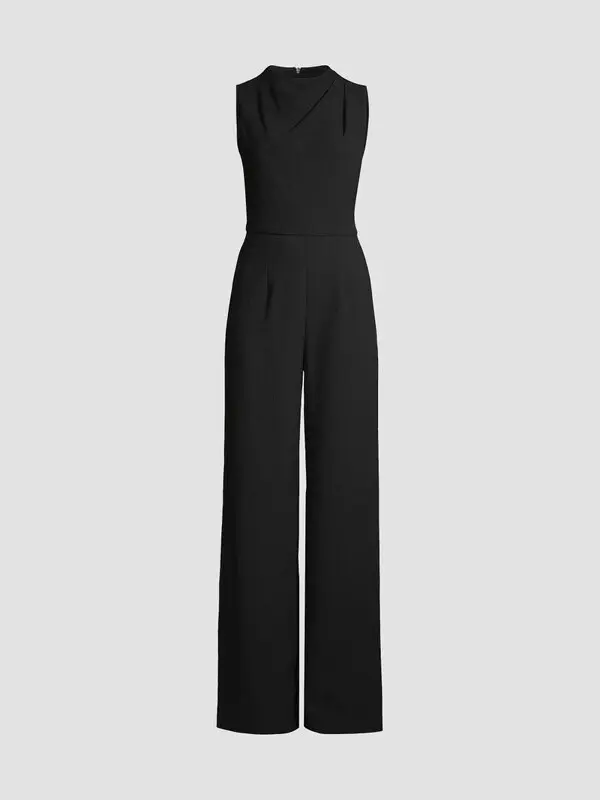 Black Halo Corinne Sleeveless Flared-leg Jumpsuit - Bluestone