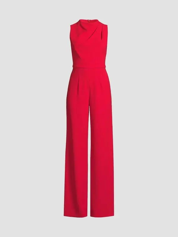 Black Halo Corinne Sleeveless Flared-leg Jumpsuit - Wildfire
