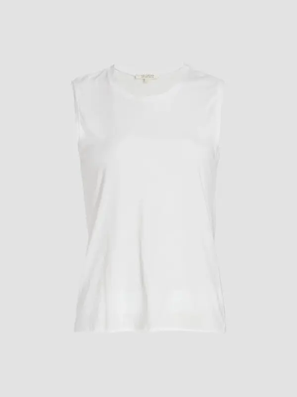 NILI LOTAN Cotton Muscle Tank - White