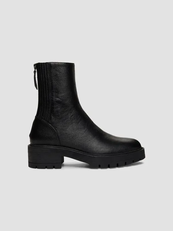 AQUAZZURA Saint Honore Leather Combat Booties