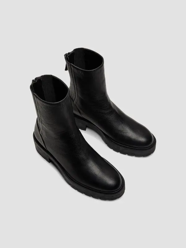 AQUAZZURA Saint Honore Leather Combat Booties