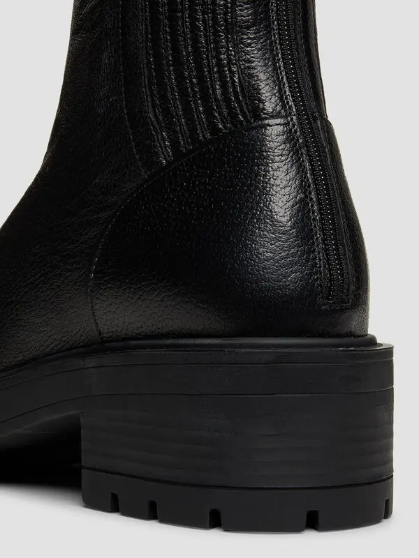 AQUAZZURA Saint Honore Leather Combat Booties