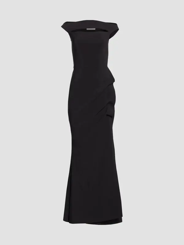 Chiara Boni La Petite Robe Melania Off-the-shoulder Gown - Black