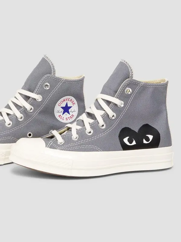 Play Comme Des Garcon Cdg Play X Converse 's Chuck Taylor All Star Peek-a-boo High-top Sneakers - Grey