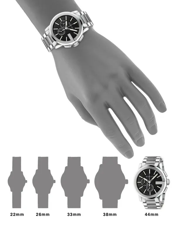 Gucci 44mm G-chrono Stainless Steel Bracelet Watch