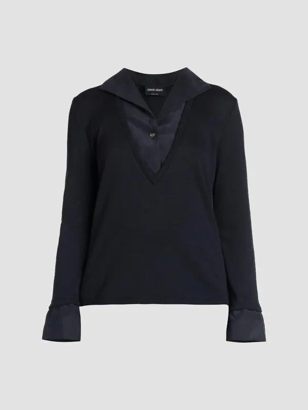 Giorgio Armani Layered Top - Blue Night
