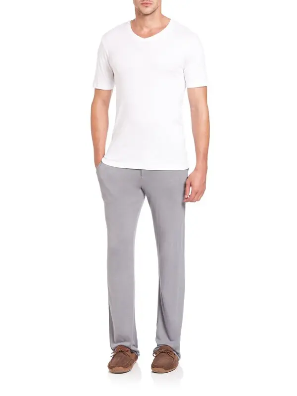 Hanro Sea Island Cotton V-neck Tee