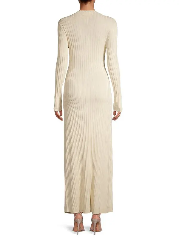 Significant Other Ariana Rib-Knit Body-Con Midi-Dress In Cream - 25% Off |  Editorialist