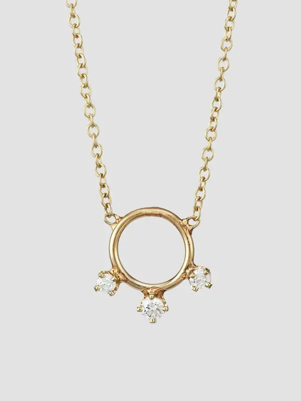 Zoe Chicco 14k & Diamond Circle Pendant Necklace - Gold