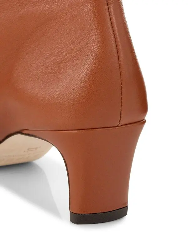 Staud Wally Leather Ankle Boots - Black