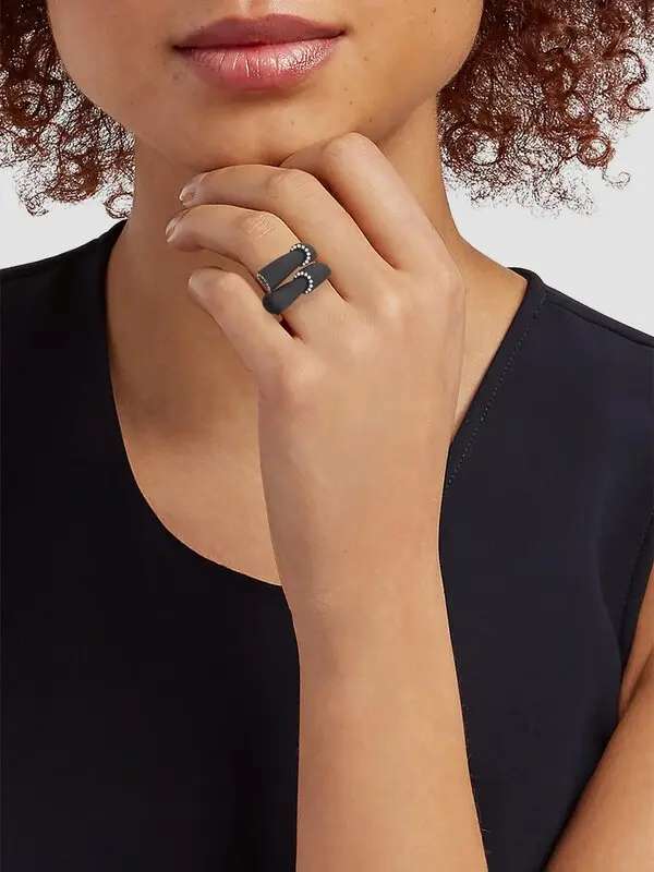 Vhernier Calla Diamond & Titanium Ring