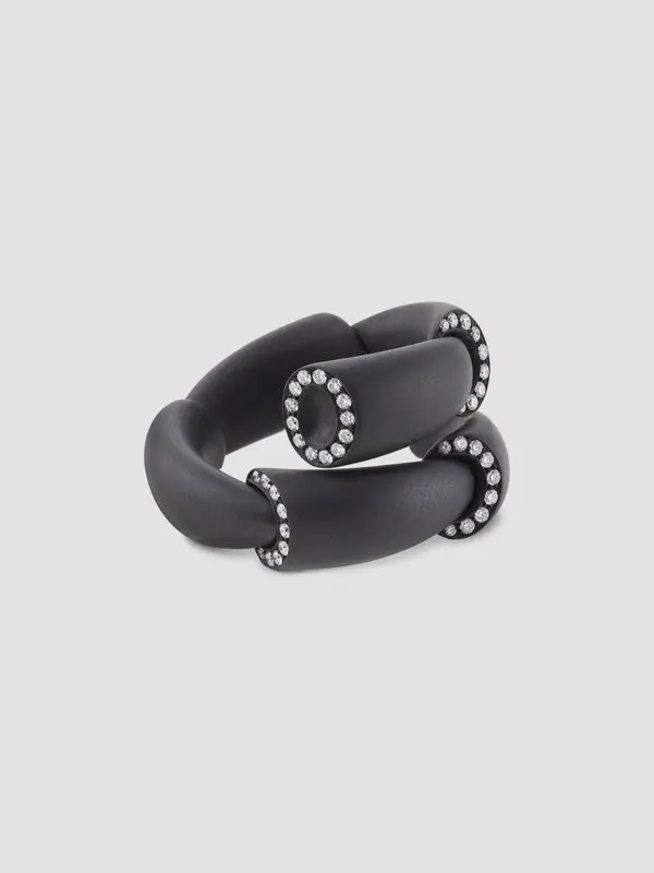 Vhernier Calla Diamond & Titanium Ring
