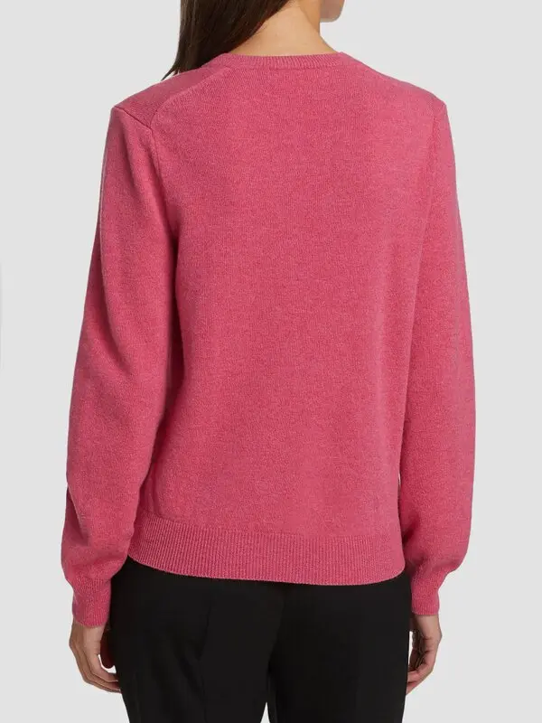 Play Comme Des Garcon Double Heart V-neck Pullover