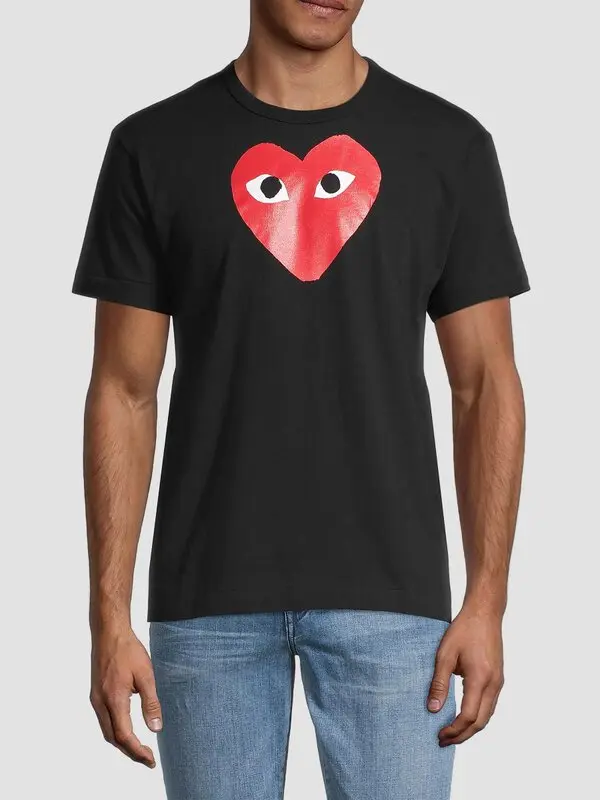 Play Comme Des Garcon Signature Logo Graphic T-shirt