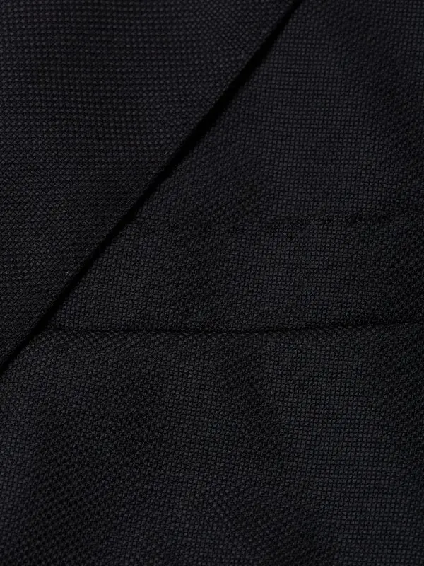 Giorgio Armani Soft Basic Wool Two-button Slim-fit Blazer - Black