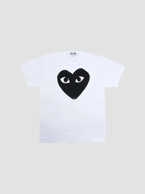 Play Comme Des Garcon Giant Heart T-shirt - White Black