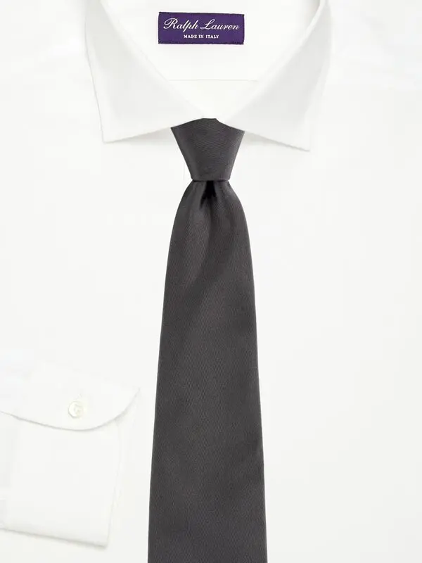 Ralph Lauren Purple Label Peau De Soie Silk Tie - Grey