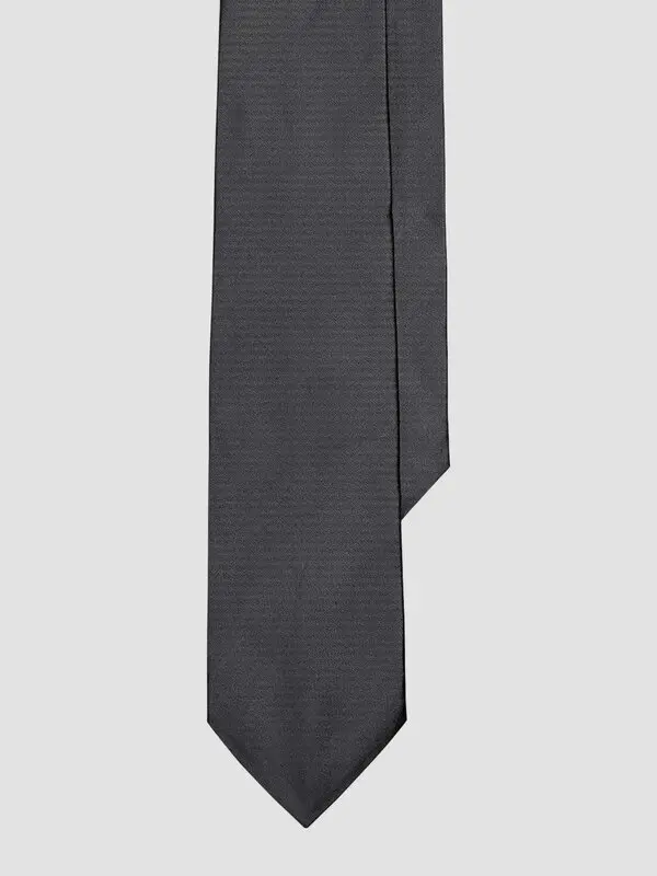 Ralph Lauren Purple Label Peau De Soie Silk Tie - Grey