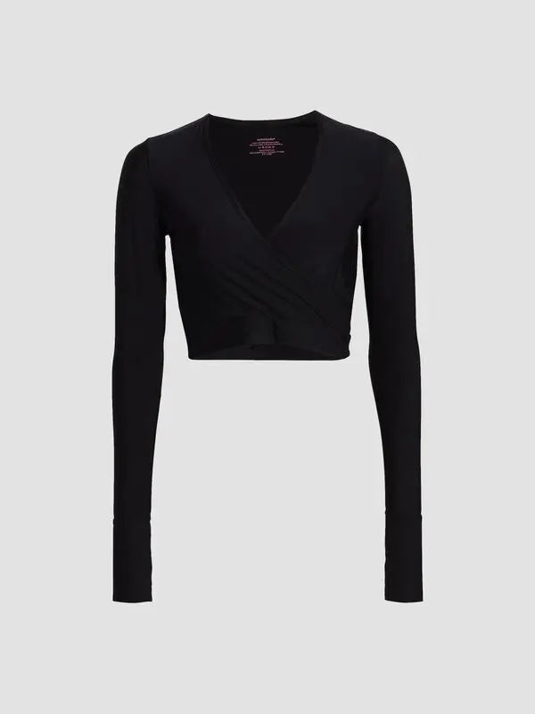 Commando Wrap Long Sleeve Cropped Top