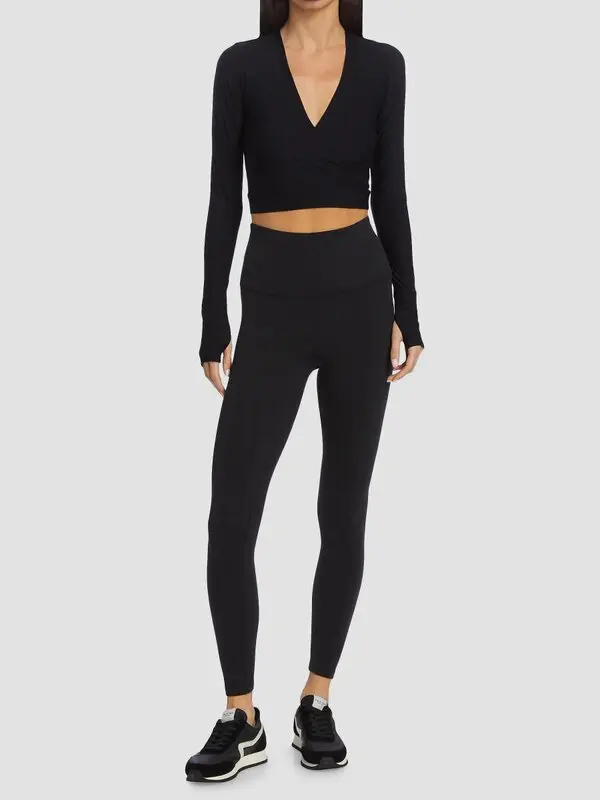 Commando Wrap Long Sleeve Cropped Top