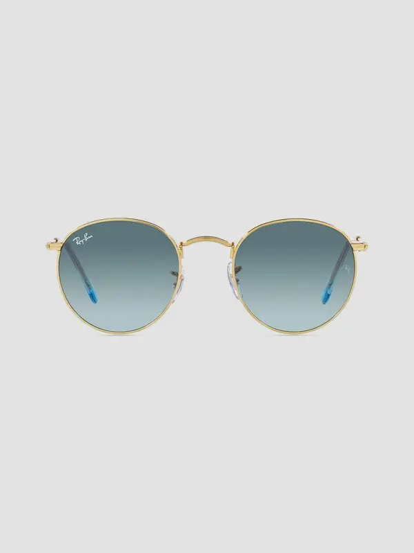 Ray-ban Rb3447 53mm Round Sunglasses - Gold