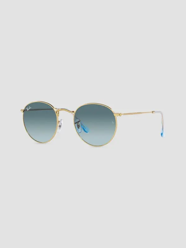 Ray-ban Rb3447 53mm Round Sunglasses - Gold