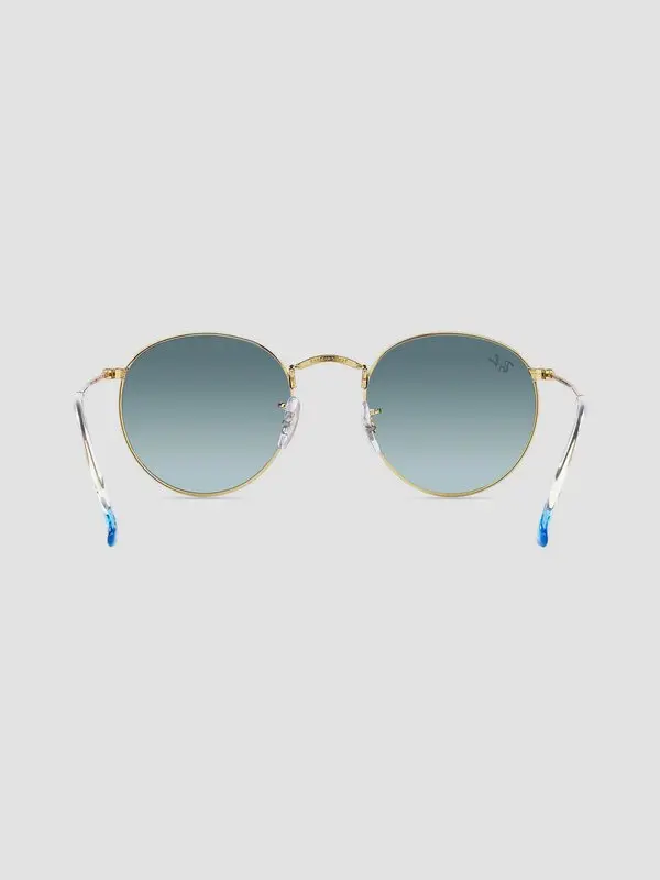 Ray-ban Rb3447 53mm Round Sunglasses - Gold