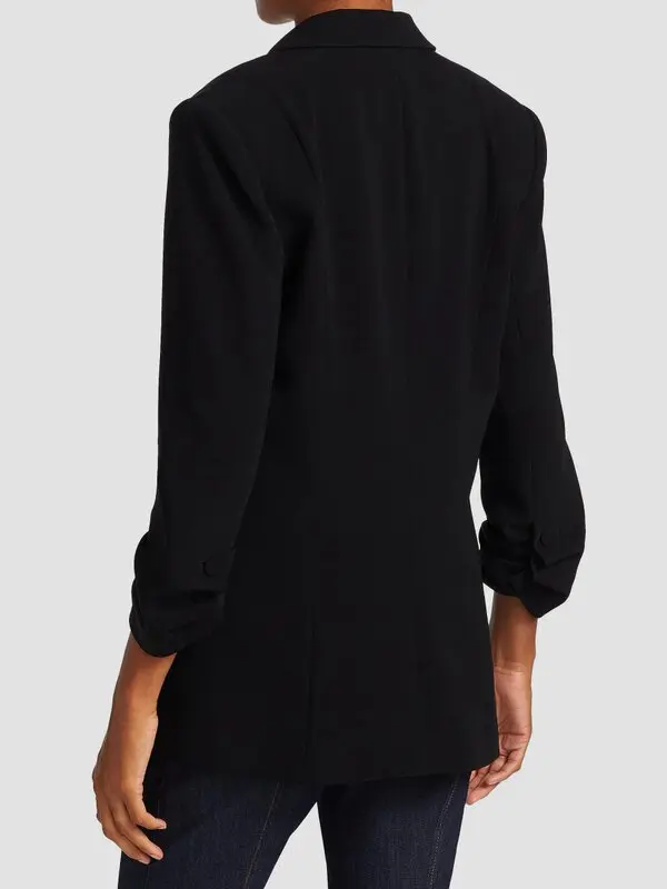 Cinq À Sept Khloe Crepe Ruched Blazer - Black