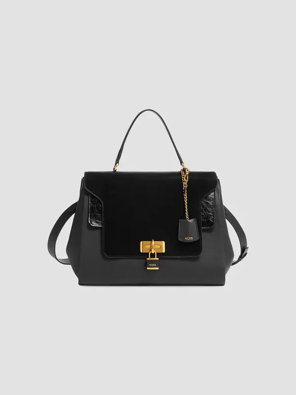 Tumi Arona Textured Satchel - Black