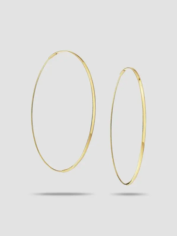 Lana Jewelry Flat Magic 14k Yellow Hoop Earrings/2.5 - Gold