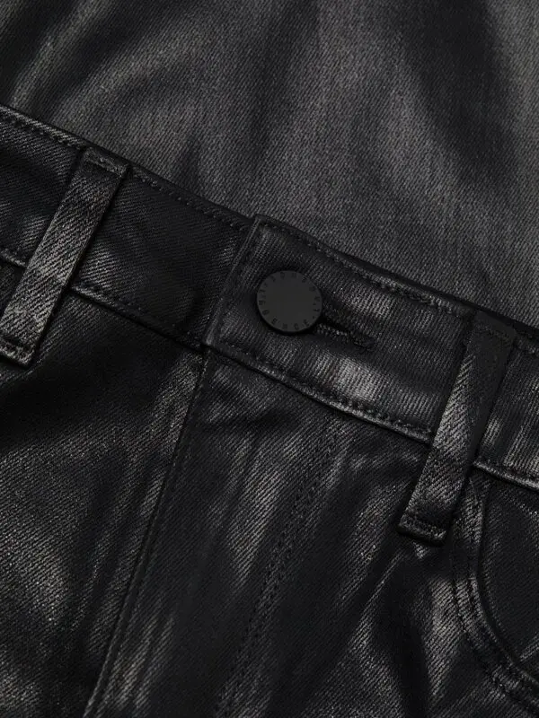 L'Agence Marty Coated Ultra High-rise Jeans - Black