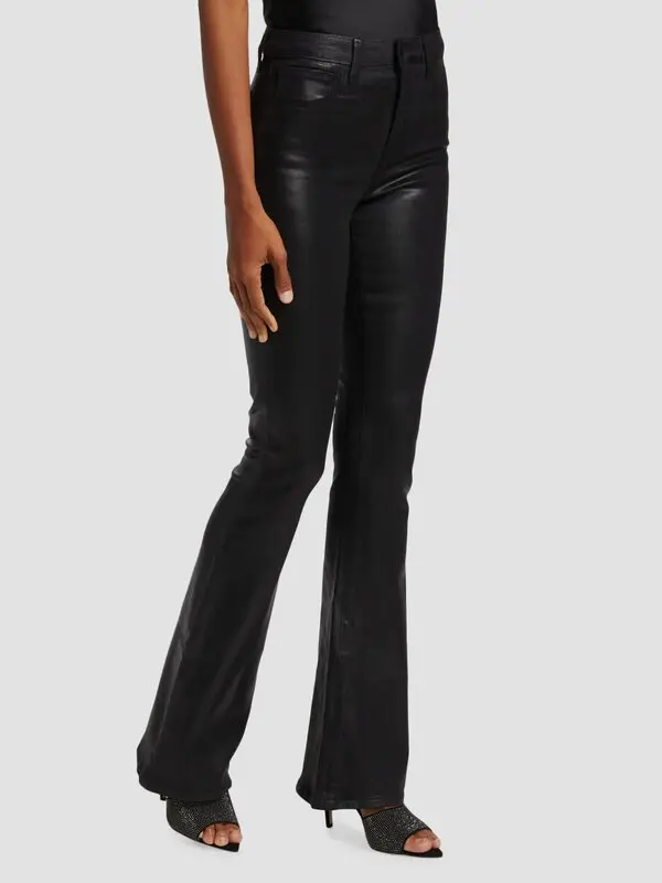L'Agence Marty Coated Ultra High-rise Jeans - Black