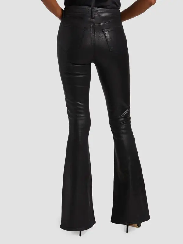 L'Agence Marty Coated Ultra High-rise Jeans - Black