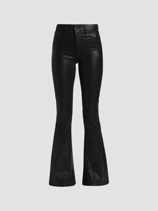 L'Agence Marty Coated Ultra High-rise Jeans - Black